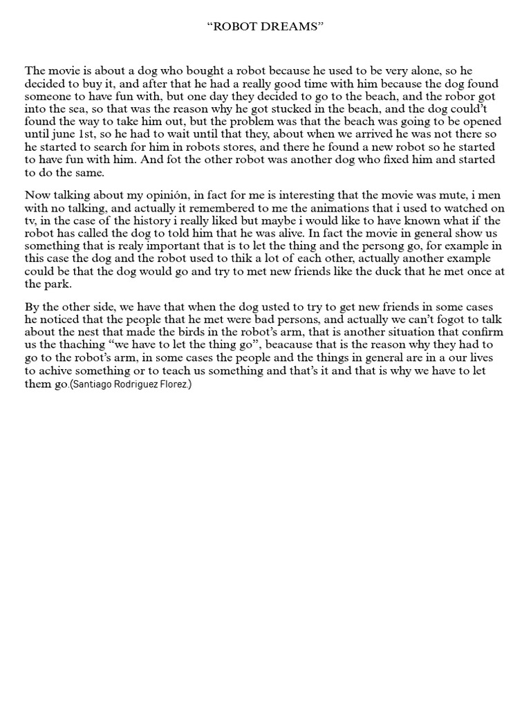ROBOT DREAMS - Docx - 20240406 - 222920 - 0000 | PDF