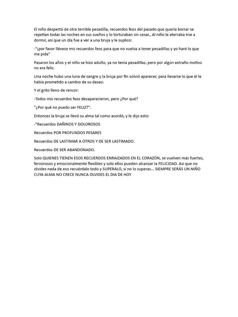 El Niño Que Se Comia Las Pesadillas | PDF