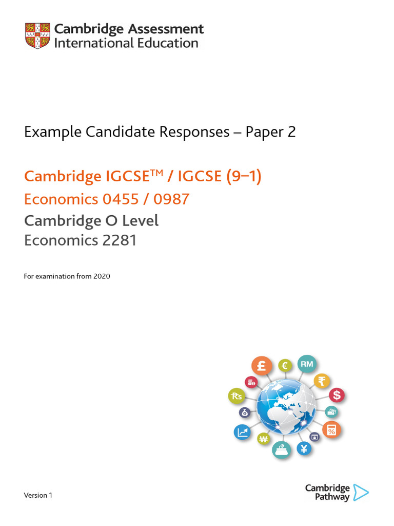 0455 Example Candidate Responses Paper 2 IGCSE | PDF | Labour Economics | Inflation