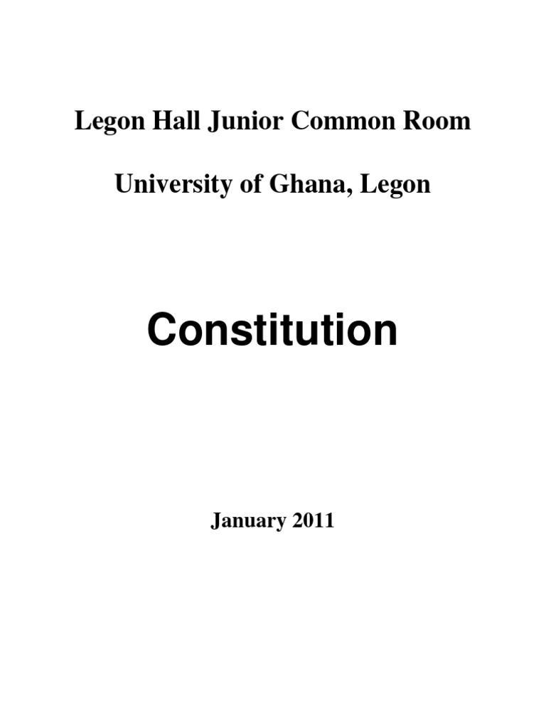 Legon Hall Constitution 2011 | Download Free PDF | American Government ...