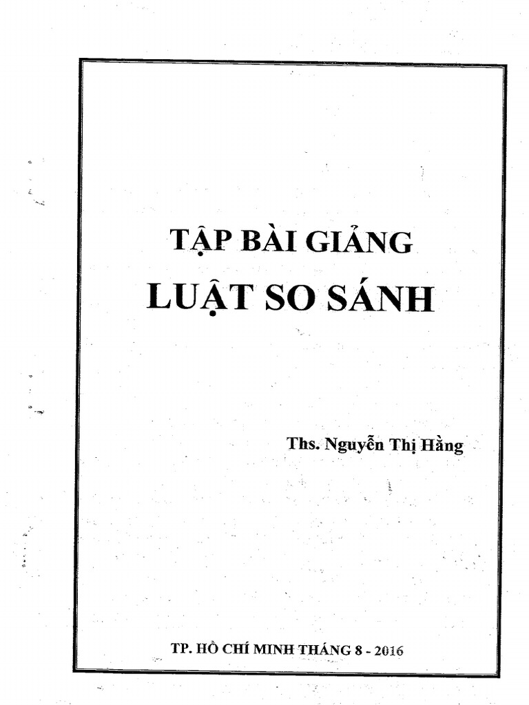 Tap Bai Giang Luat So Sanh | PDF