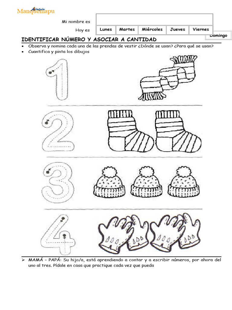 Prendas de Vestir Números | PDF