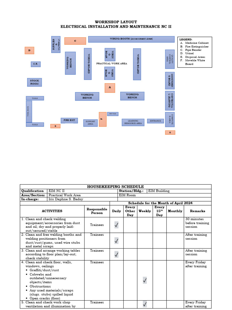Maintain Training Facilities | PDF | Housekeeping