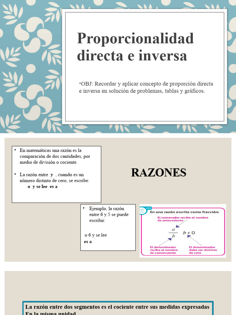Proporcionalidad Directa e Inversa | PDF | Matemáticas