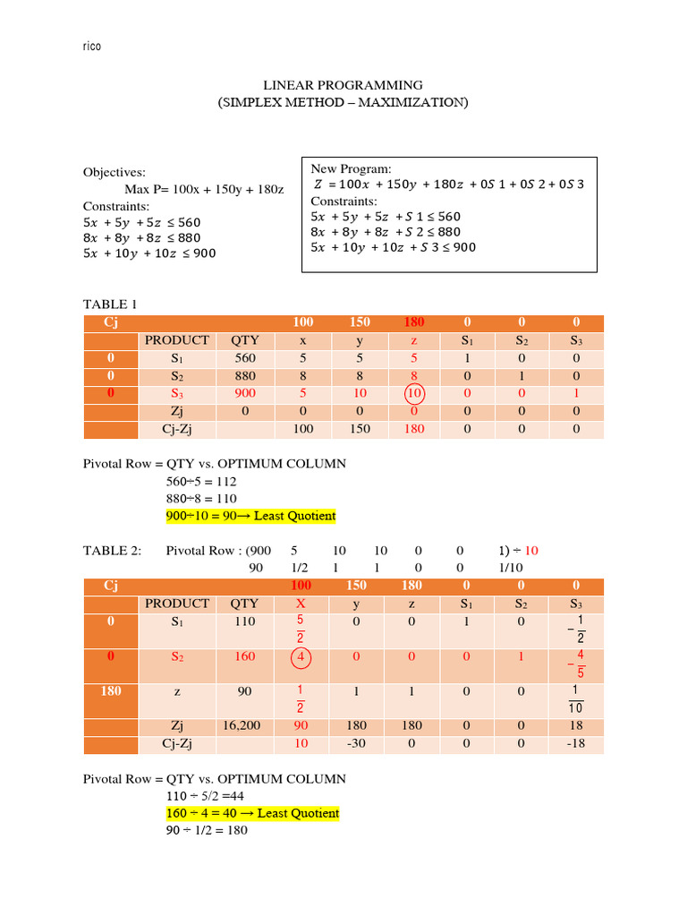 Simplex Maxi | PDF | Computational Science | Computer Programming
