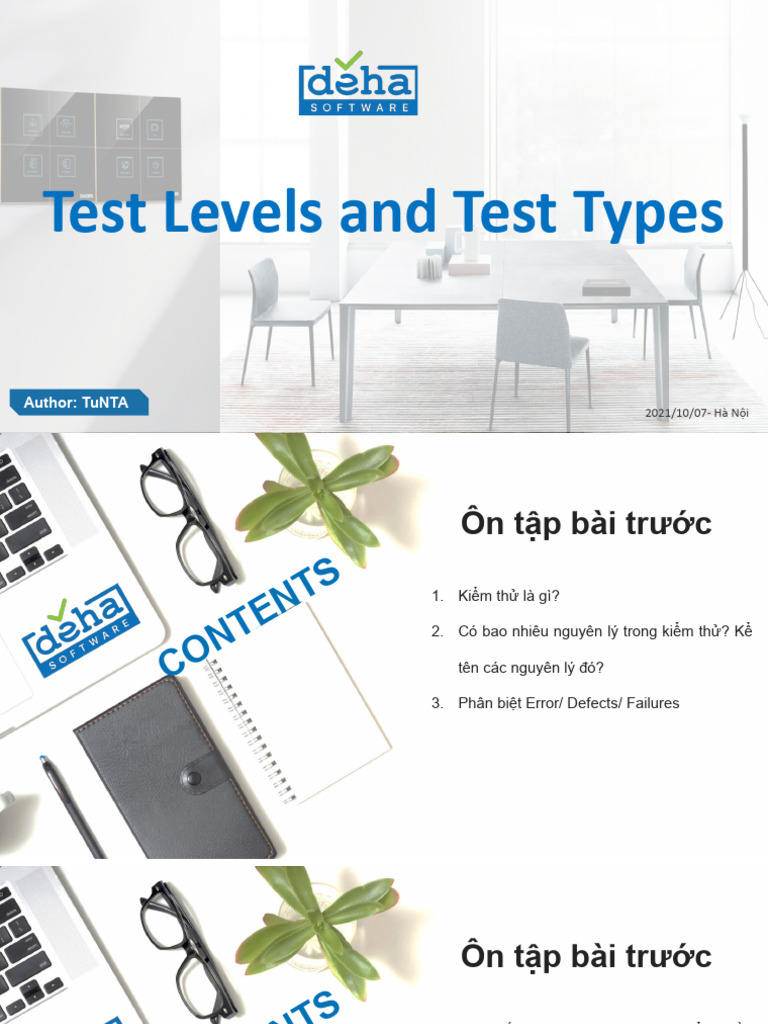Lesson 2.1-Test Levels and Test Types | PDF