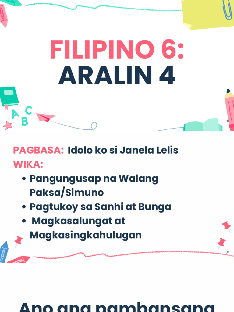 Aralin 4 (Fil 6) | PDF
