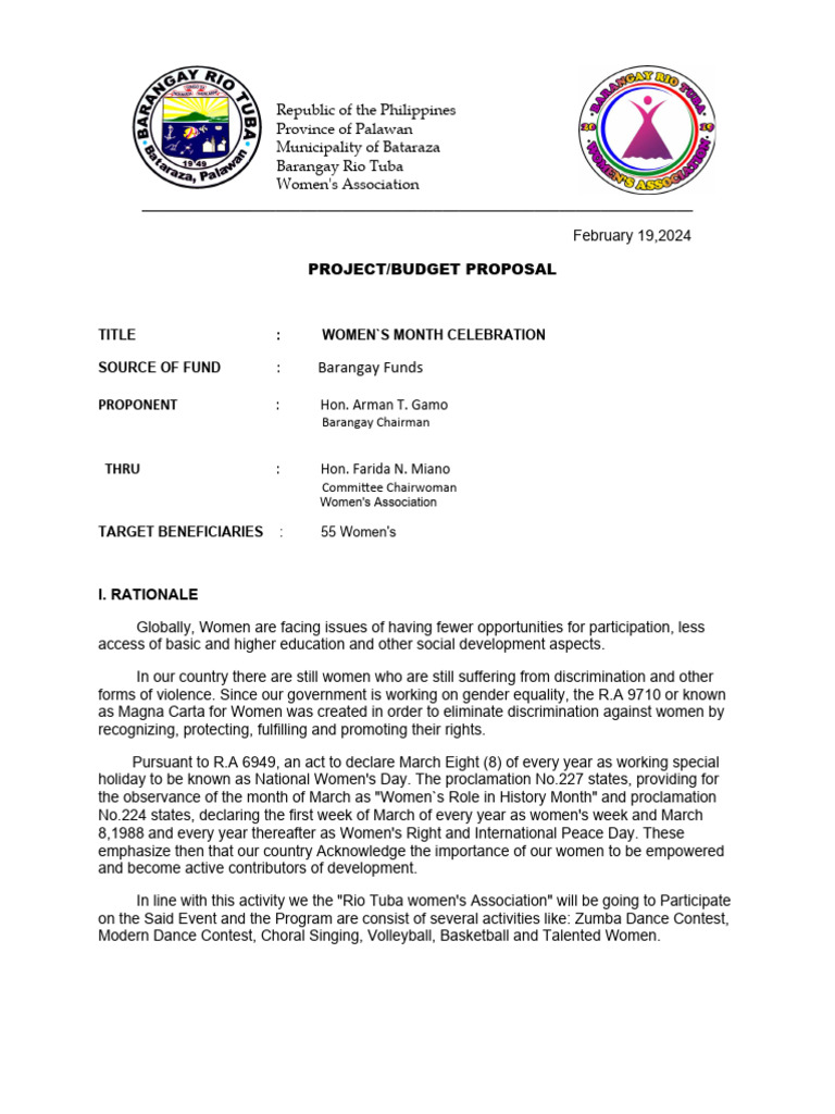 Women Proposal | PDF | Justice | Crime & Violence