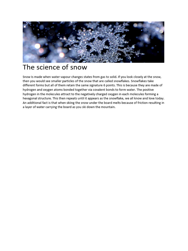 The Science of Snow | PDF