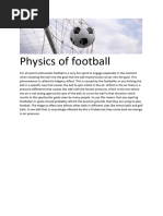 Physics Principles in Soccer | PDF | Newton's Laws Of Motion | Force