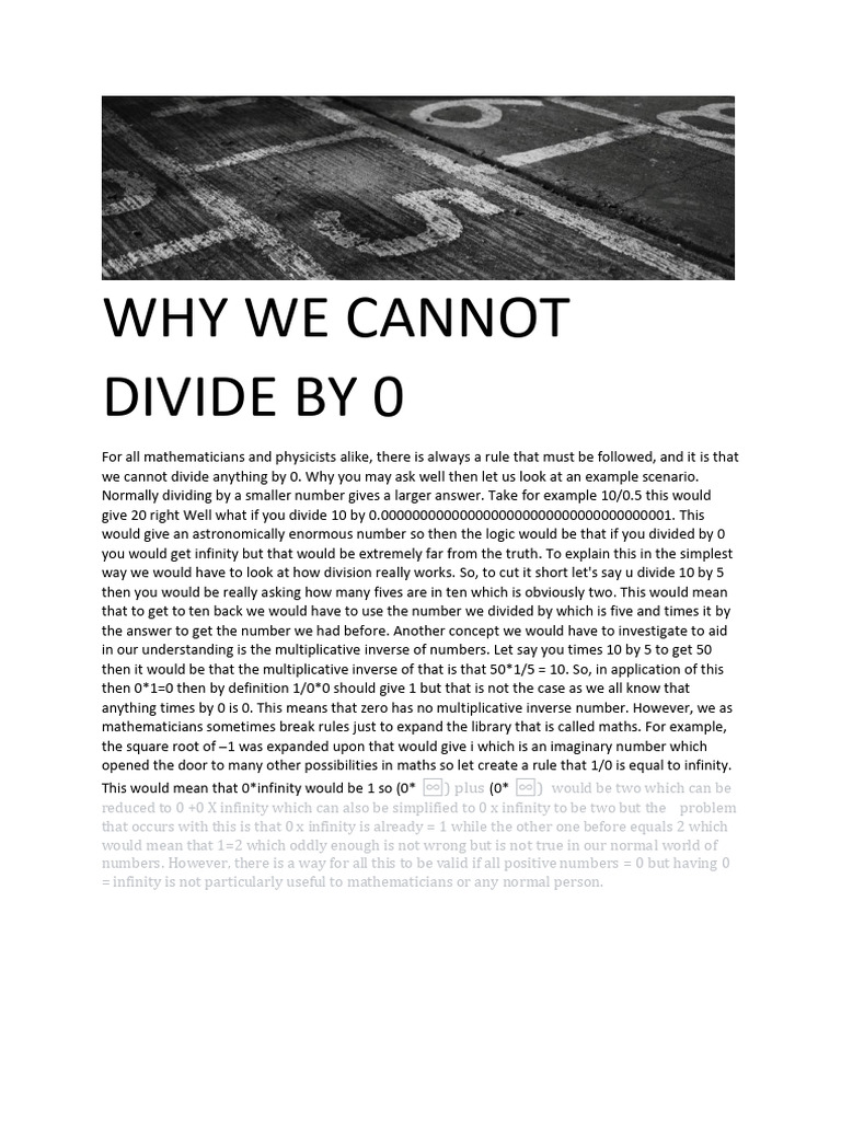 Why We Cannot Divide by 0 | PDF