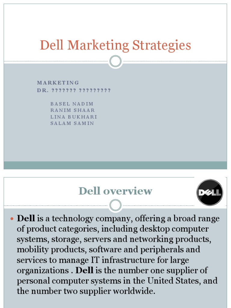 Dell Marketing Strategies | PDF | Dell | Retail