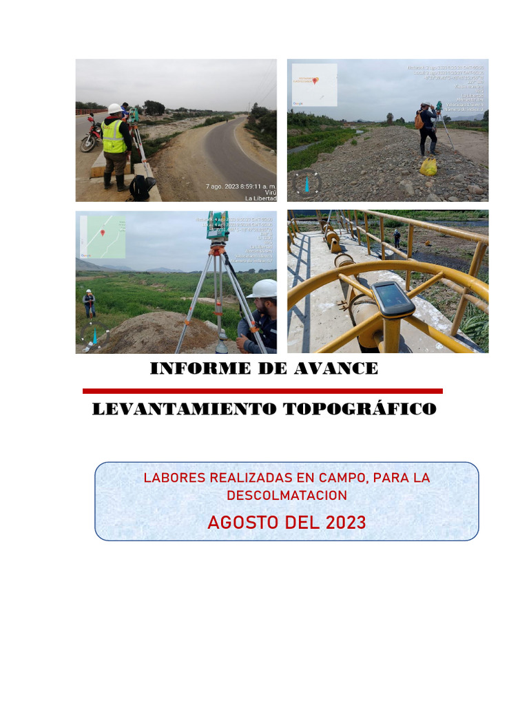 Informe de Avance de Trabajo de Topografia | Descargar gratis PDF | Ciencias de la Tierra