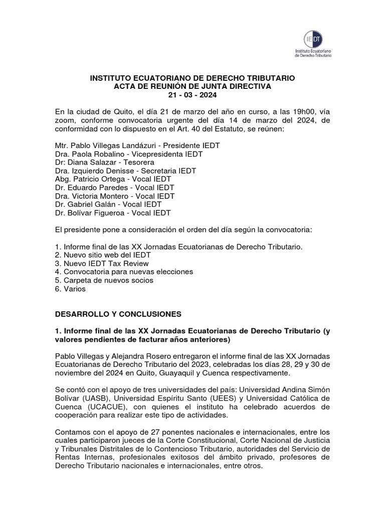 Acta 21 - Signed-Signed | PDF | Ecuador | Red mundial