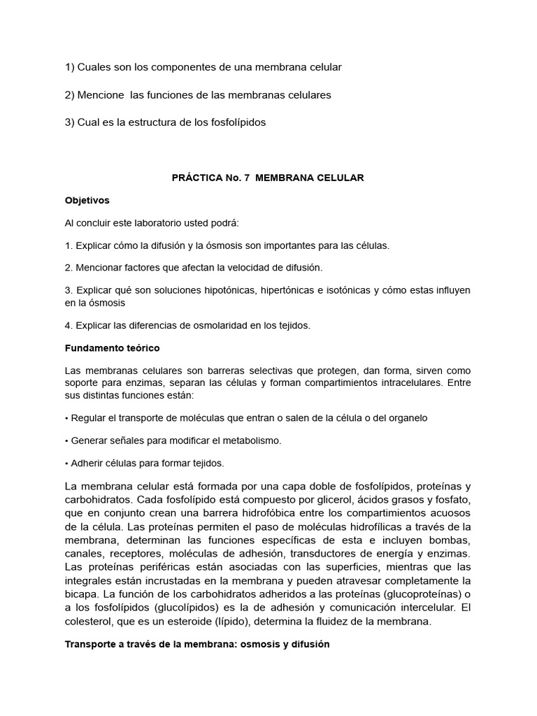 biologia practicas-14-18 | PDF | Membrana celular | Biología Celular