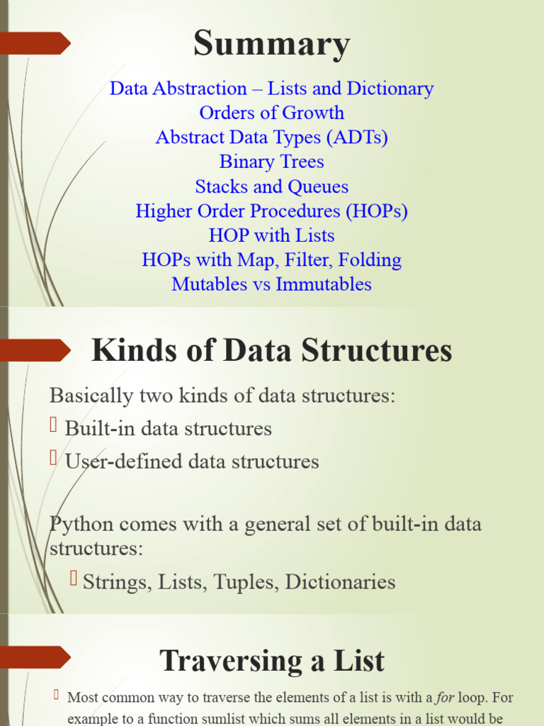Data Structures and ADTs in Python | PDF | Anonymous Function | Queue (Abstract Data Type)