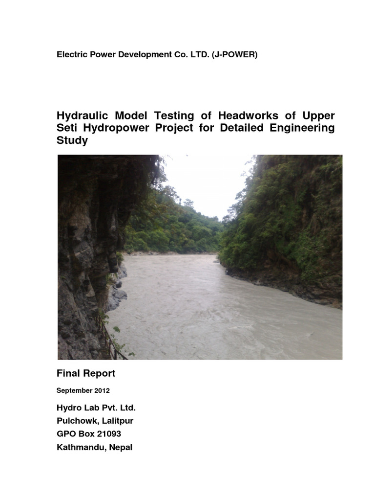 Final Complete Report Hydraulic Modeling Pdf Spillway Earth Sciences