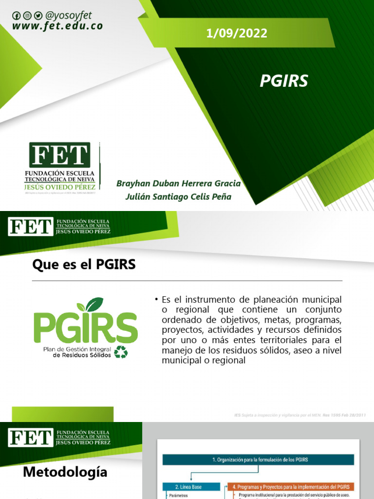 PGIRS | PDF | Residuos | Gestión de residuos