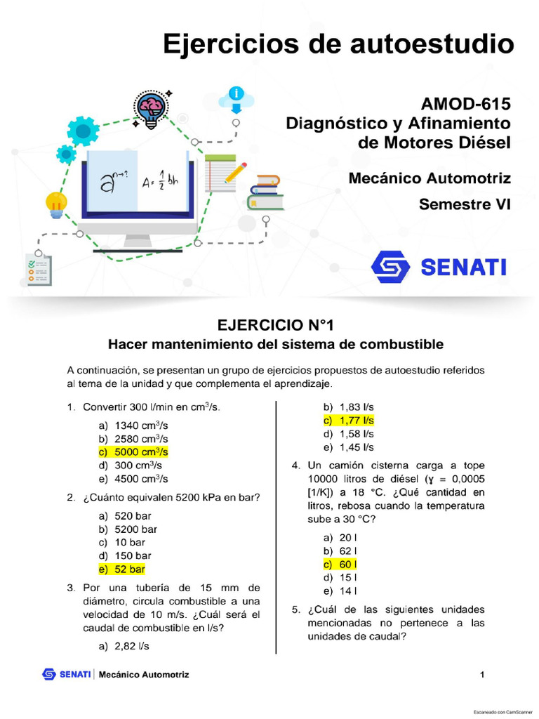 Amod Amod-615 Ejercicio T001 | PDF