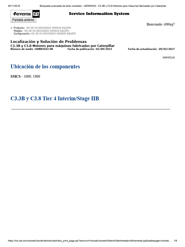 Búsqueda Avanzada de Texto Completo - UENR3423 - C3.3B y C3.8 Motores C3.3B | PDF | Inyección de ...