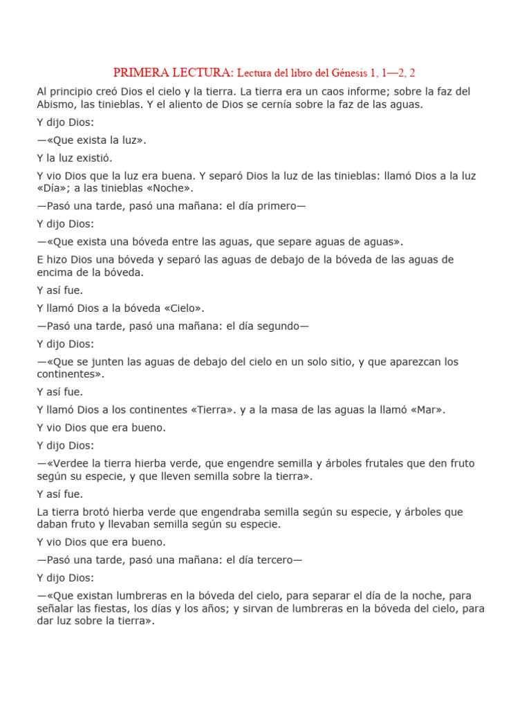 lecturas y salmos vigilia pascual 2024 | PDF | Abrahán | Creencia religiosa y doctrina