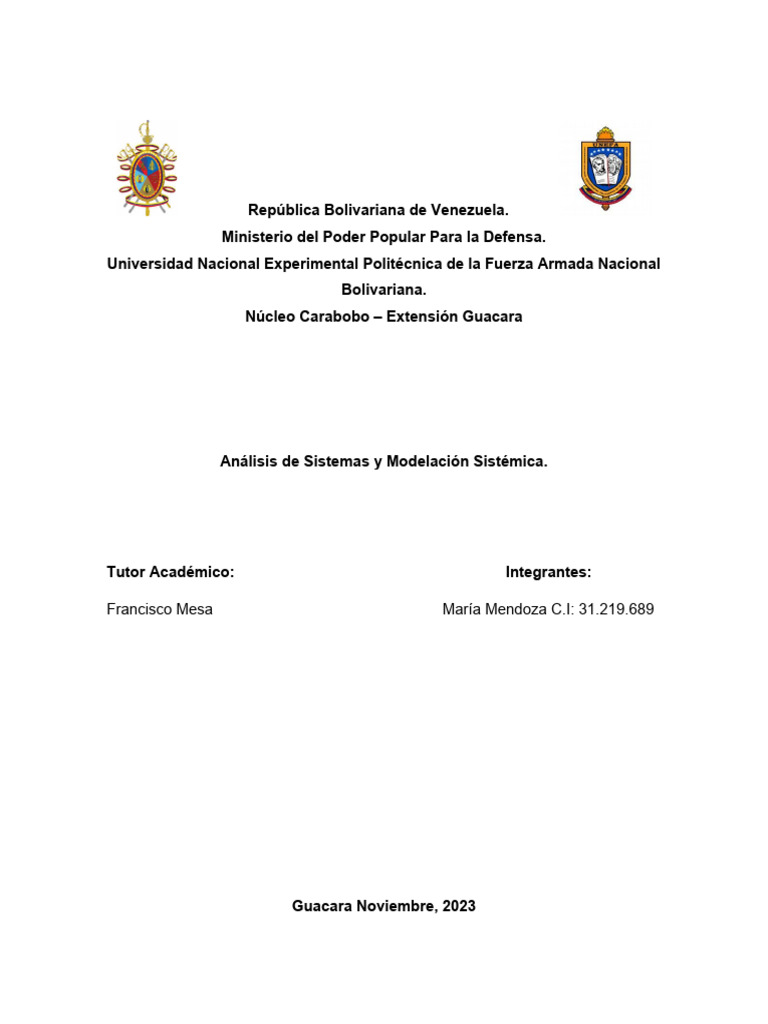 teoria de los sistemas 3 corte | PDF | Análisis | Simulación