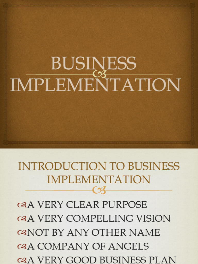 Business Implementation | PDF