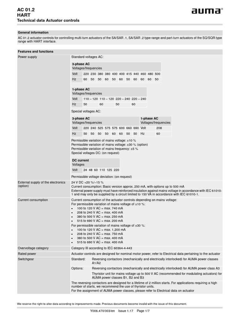 TD Ac2 Hart en | PDF | Mains Electricity | Alternating Current