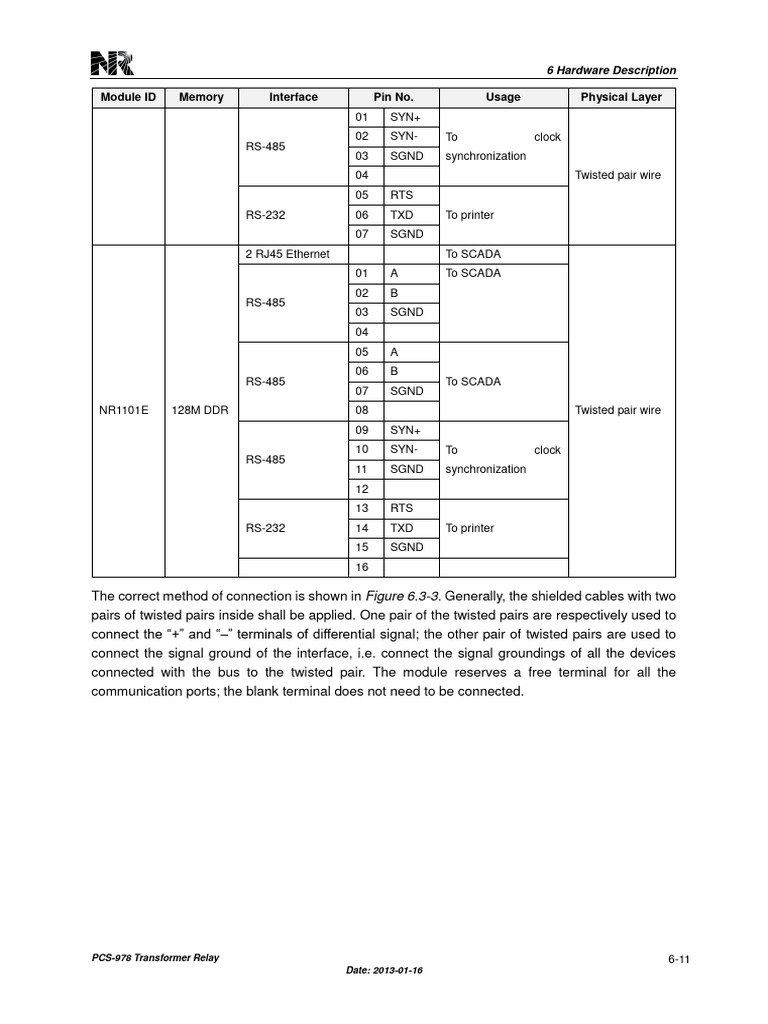 PCS-978 Transformer Relay Connections | PDF | Data Transmission ...