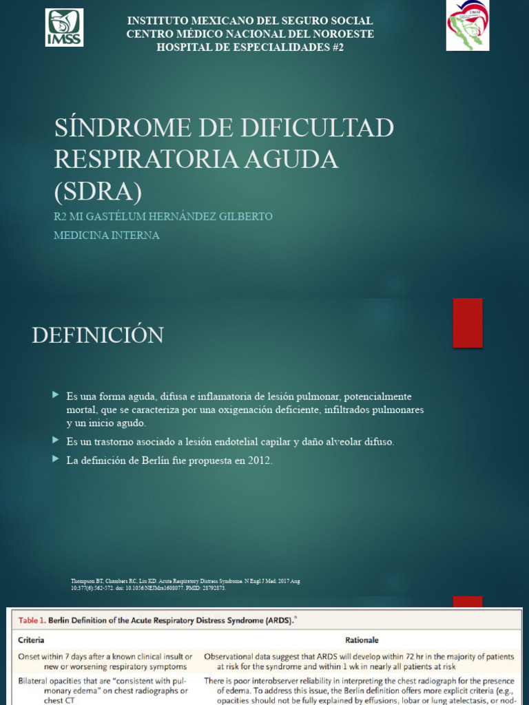 SDRA | PDF | Inflamación | Medicina