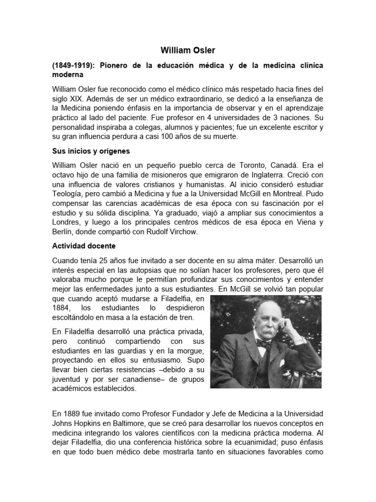 William Osler | PDF | Medicina | Autopsia