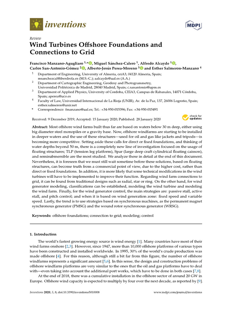 Wind Turbines Offshore Foundations and Connections To Grid | PDF ...