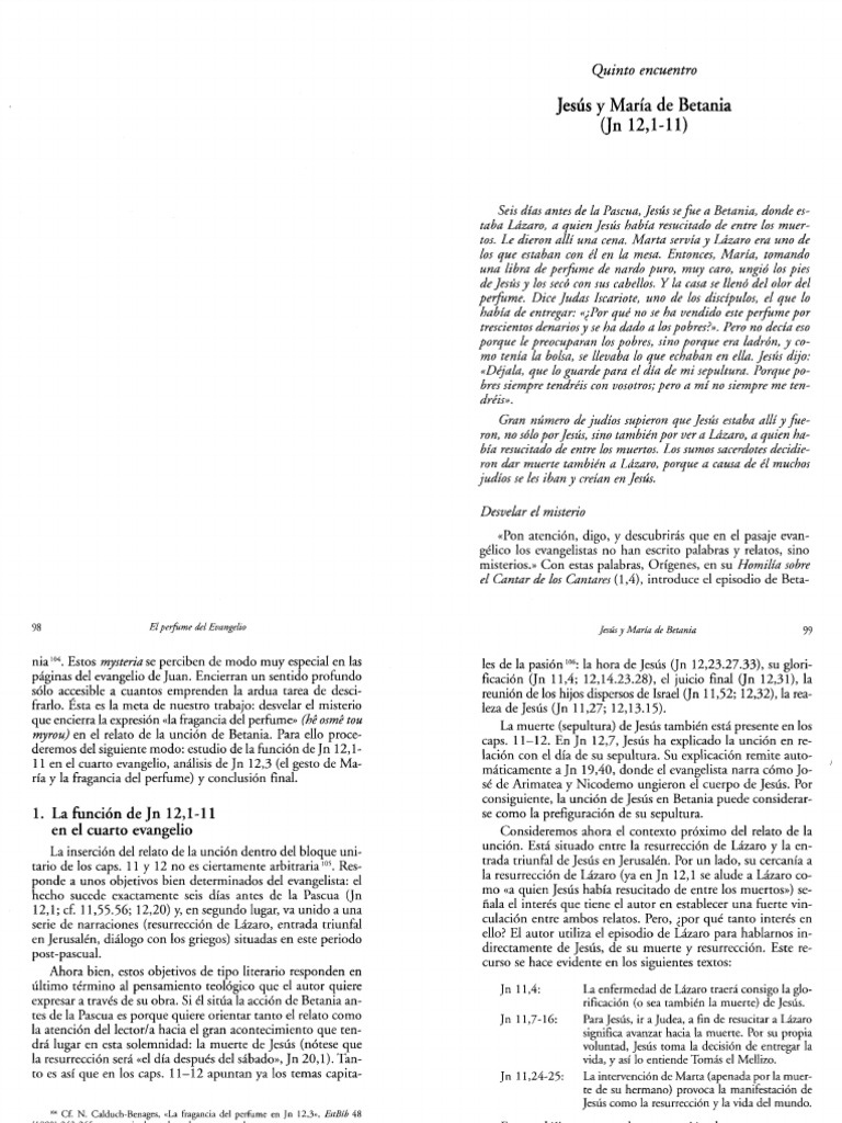 Calduch Benages Nuria El Perfume Del Evangelio Páginas 49 63 | PDF