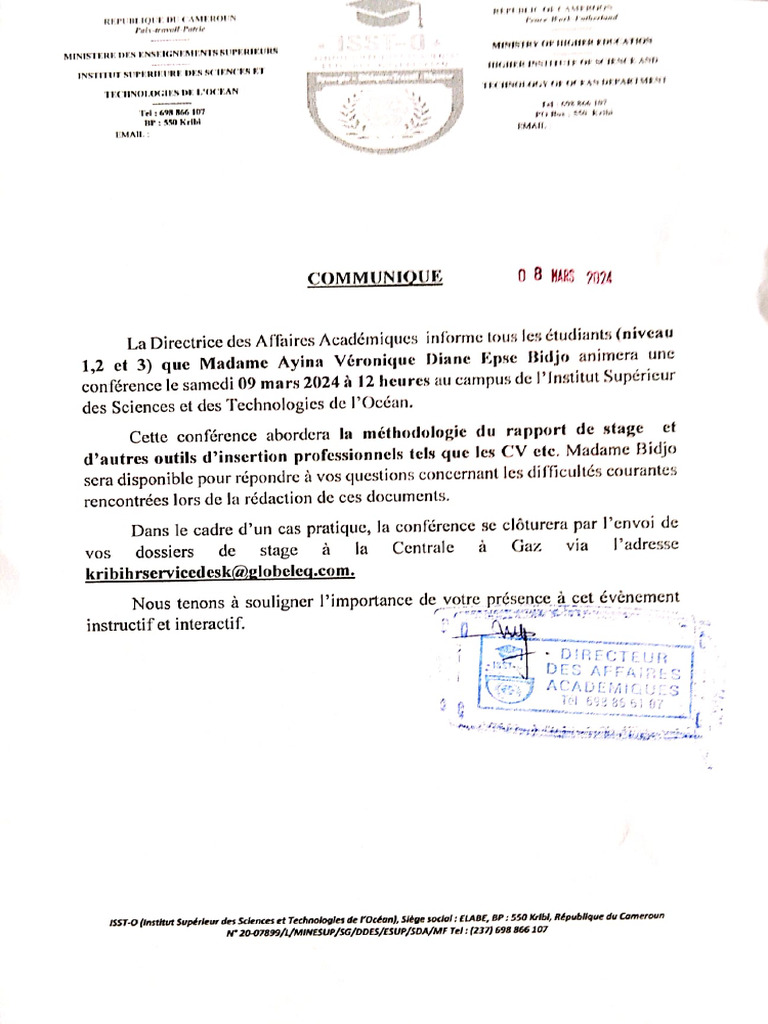 Communiqué Conférence | PDF