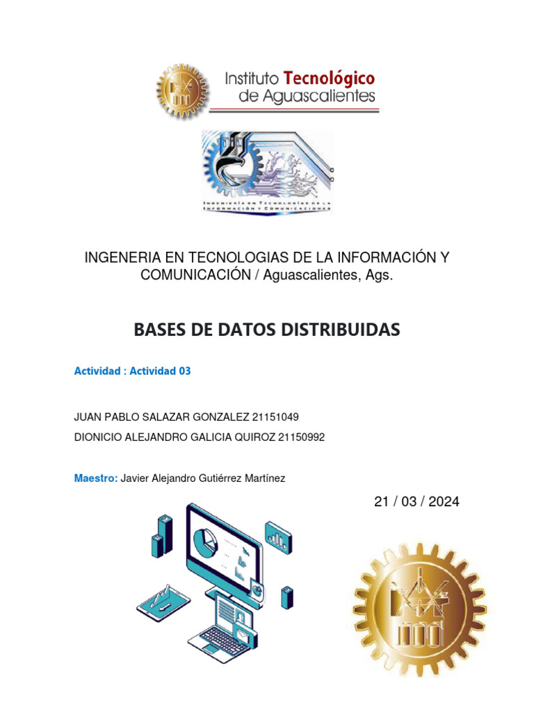Actividad 03 - Bases de Datos Distribuidas | PDF | Bases de datos | Datos