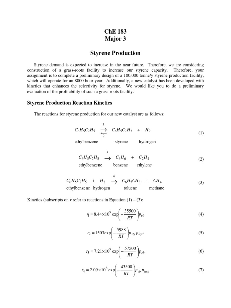 Styrene 3 | PDF | Net Present Value | Chemistry