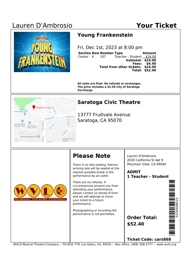 Tickets | PDF | Payments | Services (Economics)