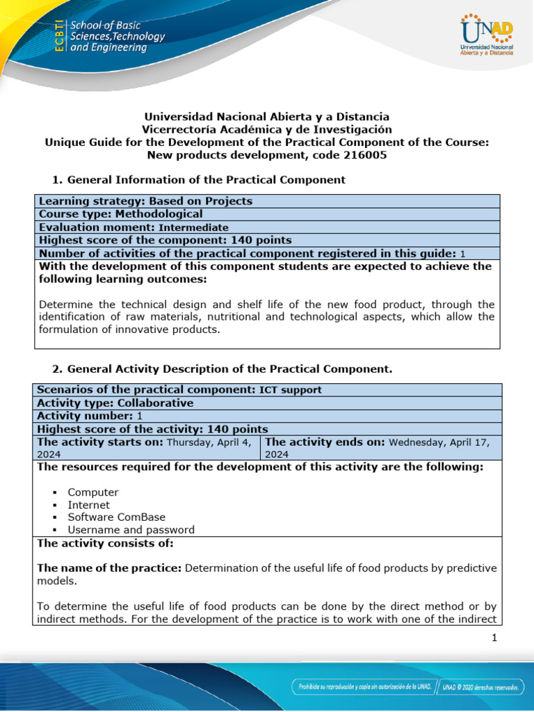 Practical Component Guide and Evaluation Rubric - Unit 2 - Phase 4 - Practical Component ...