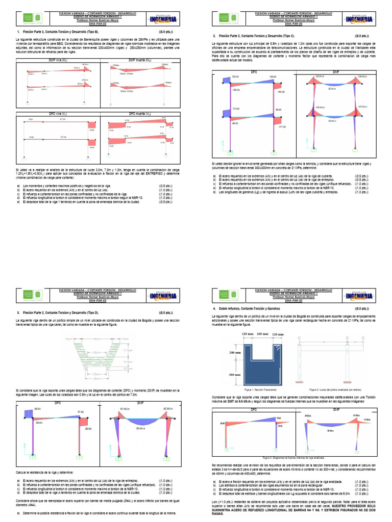 Diseño de Hormigón Armado: Flexión y Torsión | PDF | Viga (Estructura) | Concreto reforzado