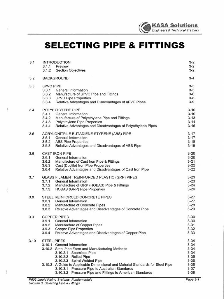 Design Guide - Piping - Kasa - Fundamentals Training 03 - Selecting ...