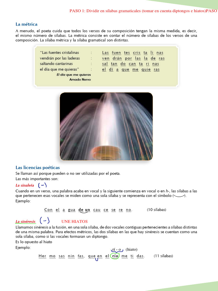 Métrica y Licencias Poéticas en Poesía | PDF | Sílaba | Rima