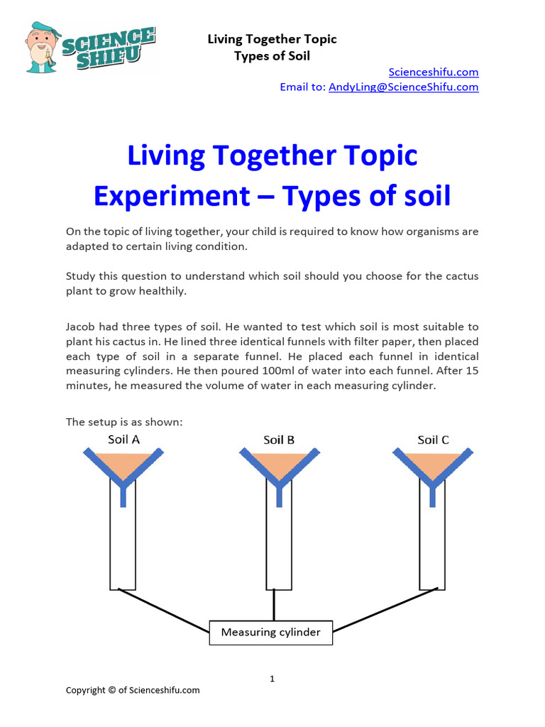 Science Revision Notes - Living Together Topic - Types of Soil | PDF ...