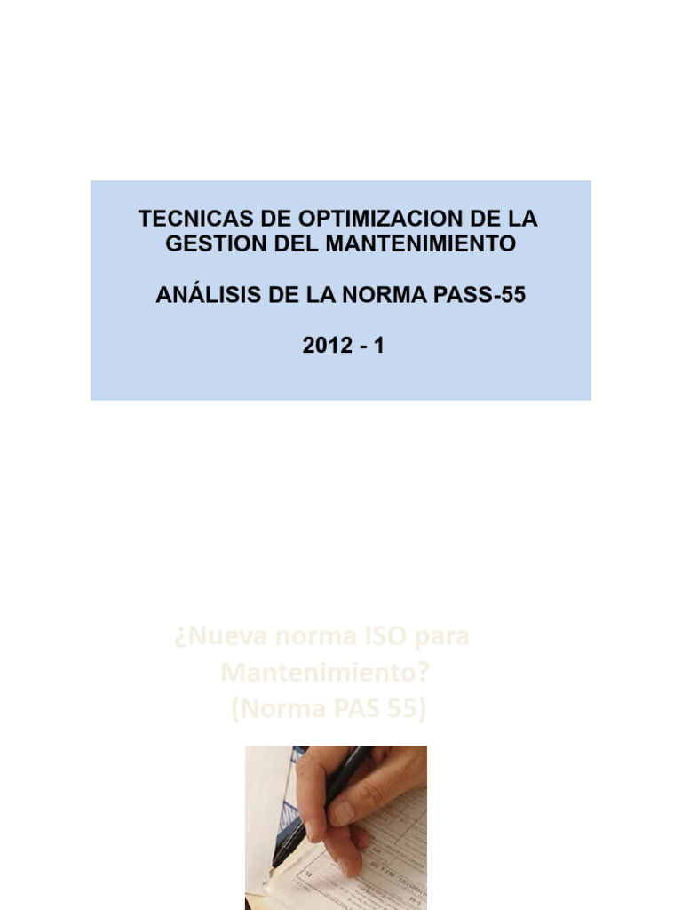 Analisis de La Norma Pas 55 | PDF | Sustentabilidad | Planificación
