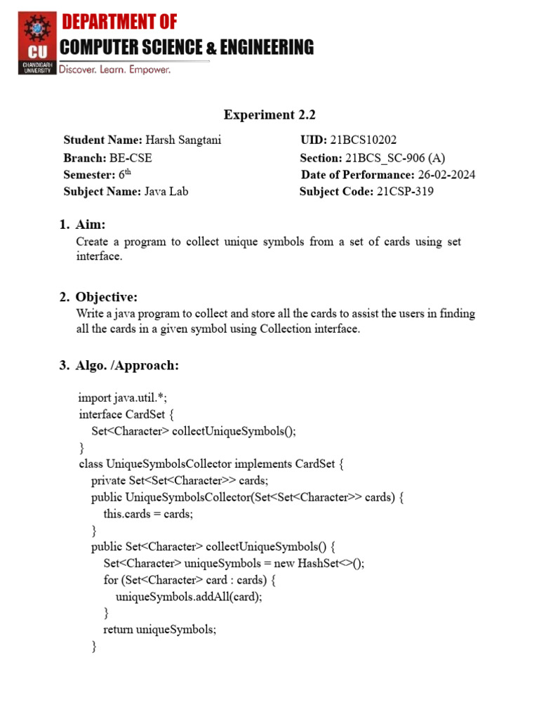 Java 2.2 Harsh | PDF | Teaching Methods & Materials