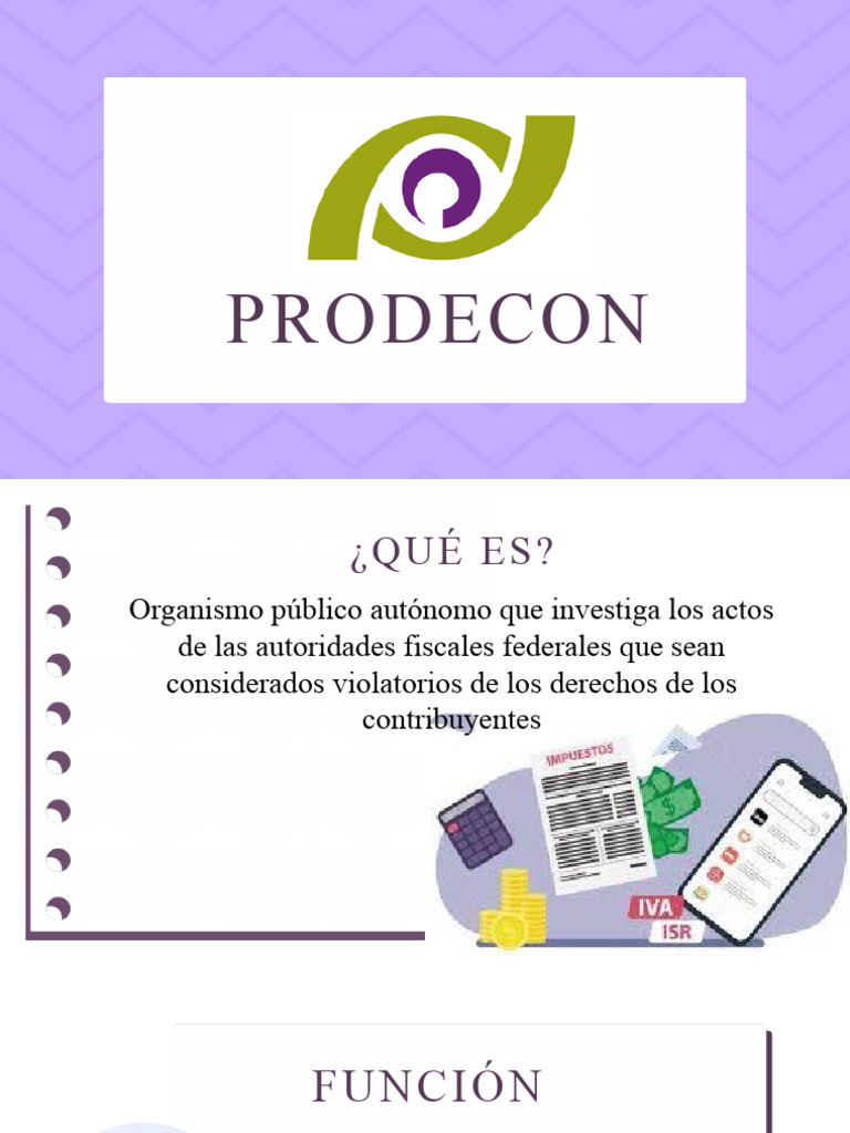 PRODECON | PDF | Fiscal | Impuesto sobre la renta