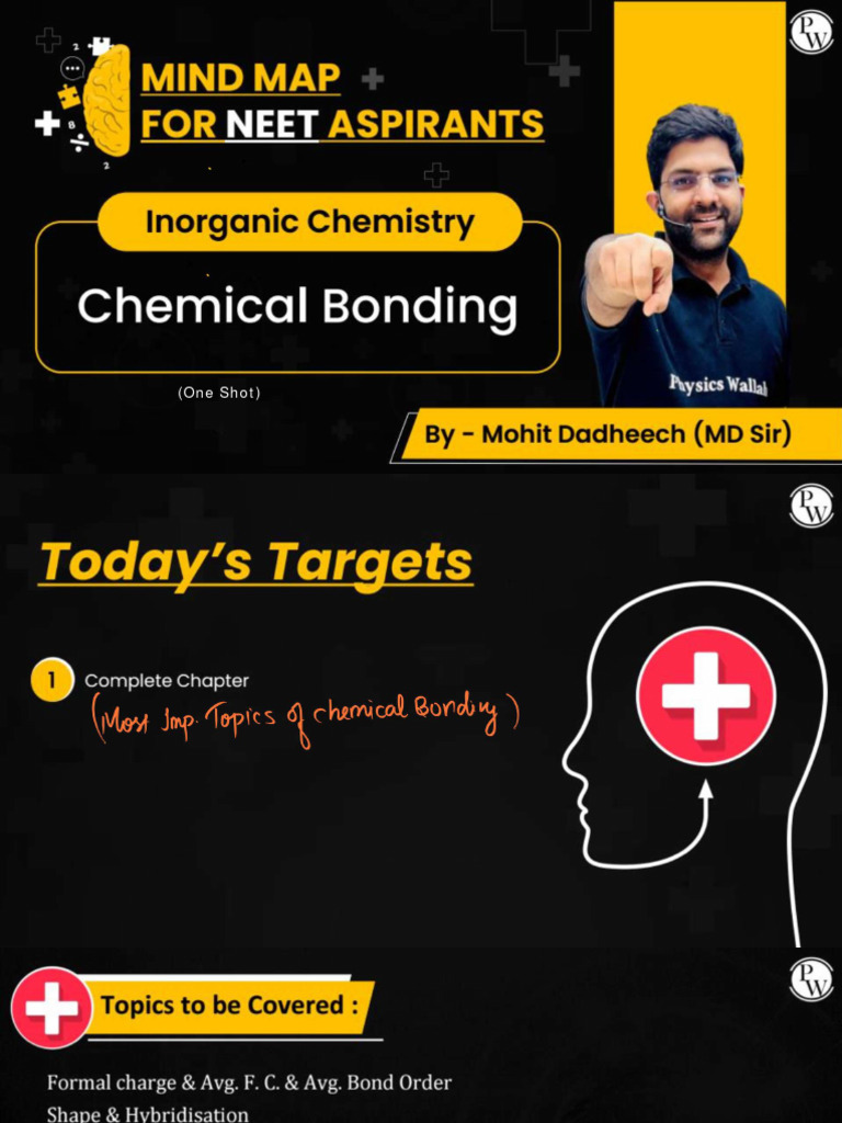 Chemical Bonding (One Shot) - Class Notes - NEET Mind Map | PDF