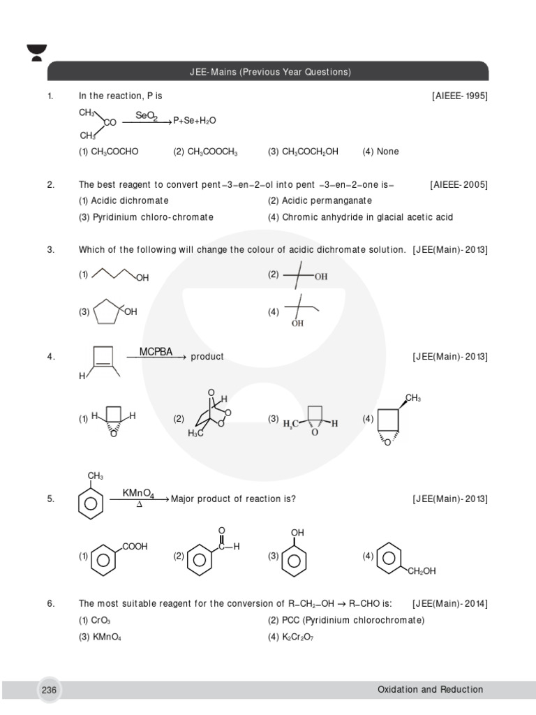 Oxidation and Reduction in Organic Chemistry | PDF | Chemical Compounds ...