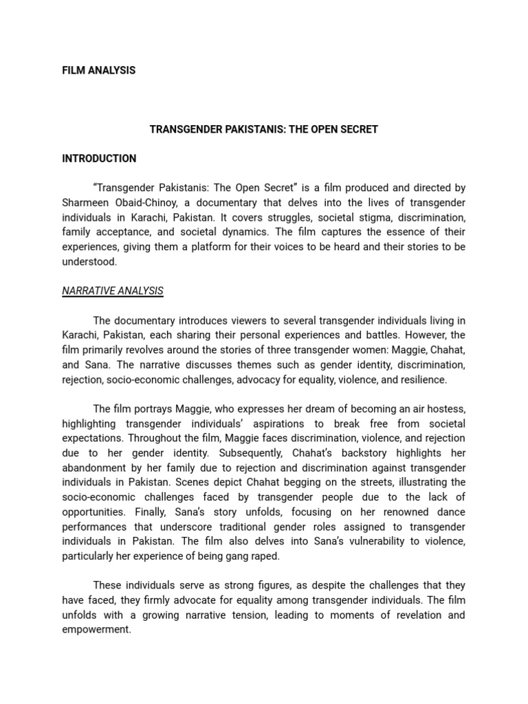 TRANSGENDER PAKISTANIS_ THE OPEN SECRET | PDF | LGBTQIA+ Studies | Transgender