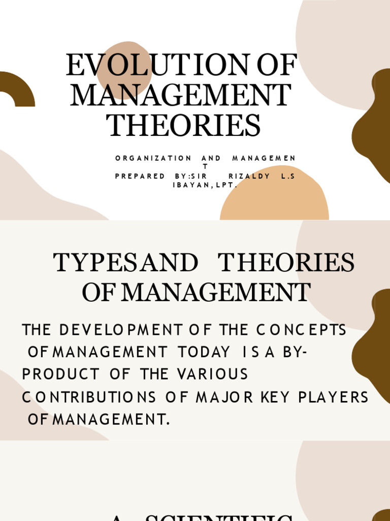 Evolution of Management Theories | Download Free PDF | Quality ...
