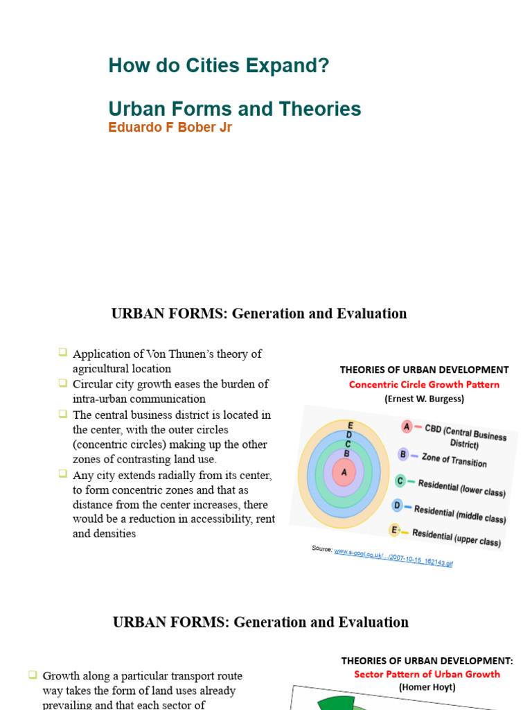 Urban Forms and Theories - How Do Cities Expand | PDF | Transport ...